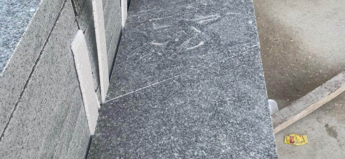 UAE parrallelogram grey granite tiles